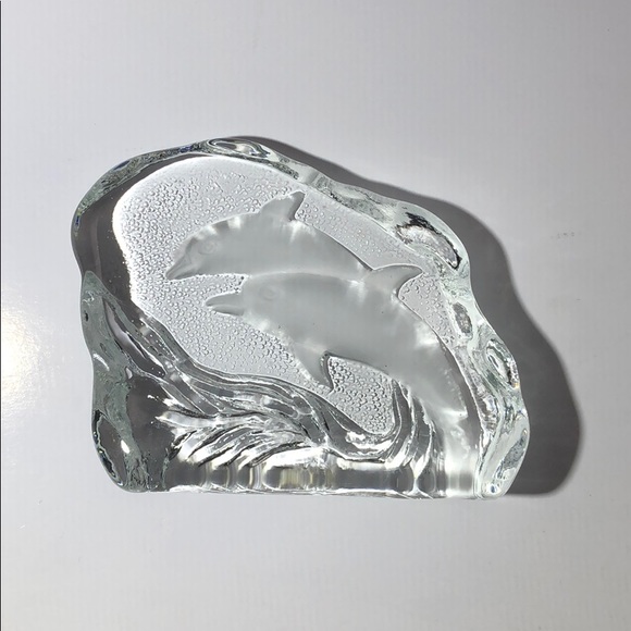 Office | Dolphin Paperweight Glass Office Desk Decor Gift | Poshmark